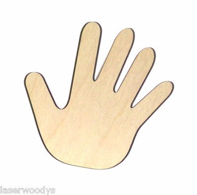 Child's Hand Unfinished Wood Shape Cut Out CH860 Laser Crafts Lindahl ...