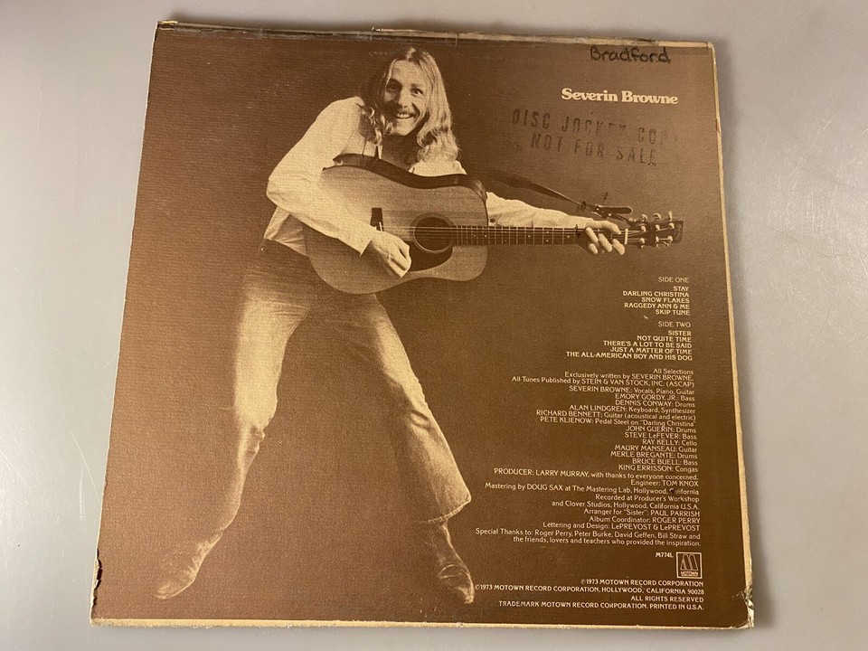 Severin Browne "Self Titled" 1973 LP Album, Motown Records, Promo ...