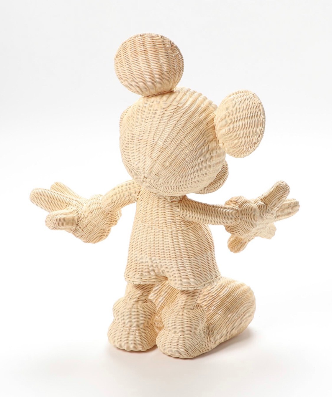 Disney Mickey Mouse Rattan Natural Object Interior Figure Japan New ...