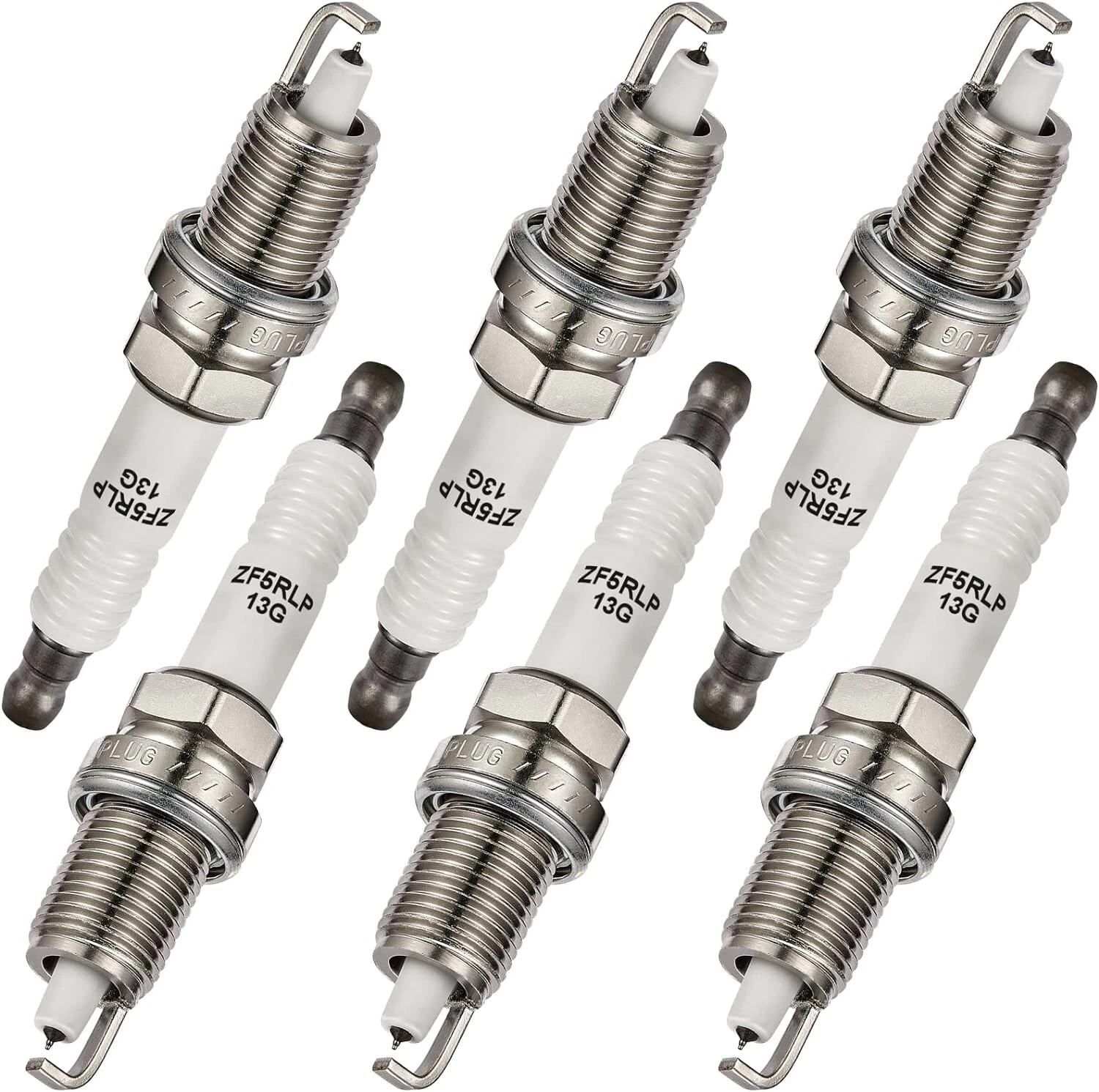 New Set of 6 Quality Laser platinum spark plugs For Chrysler 300 ZFR5LP ...