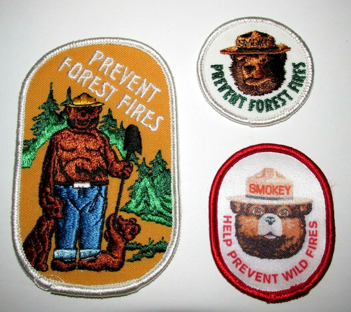 Antique Vintage USDA Smokey Bear Forest Service Wildland Fire Patches ...