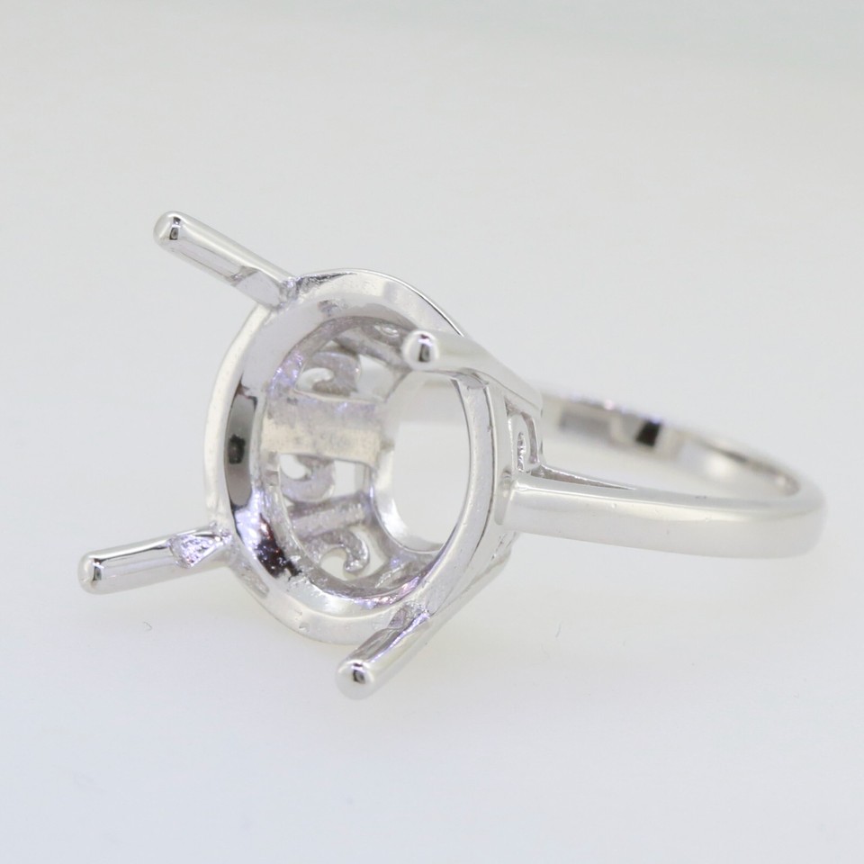 Sterling Silver Semi Mount Ring Setting Round RD 16x16mm Solitaire | eBay