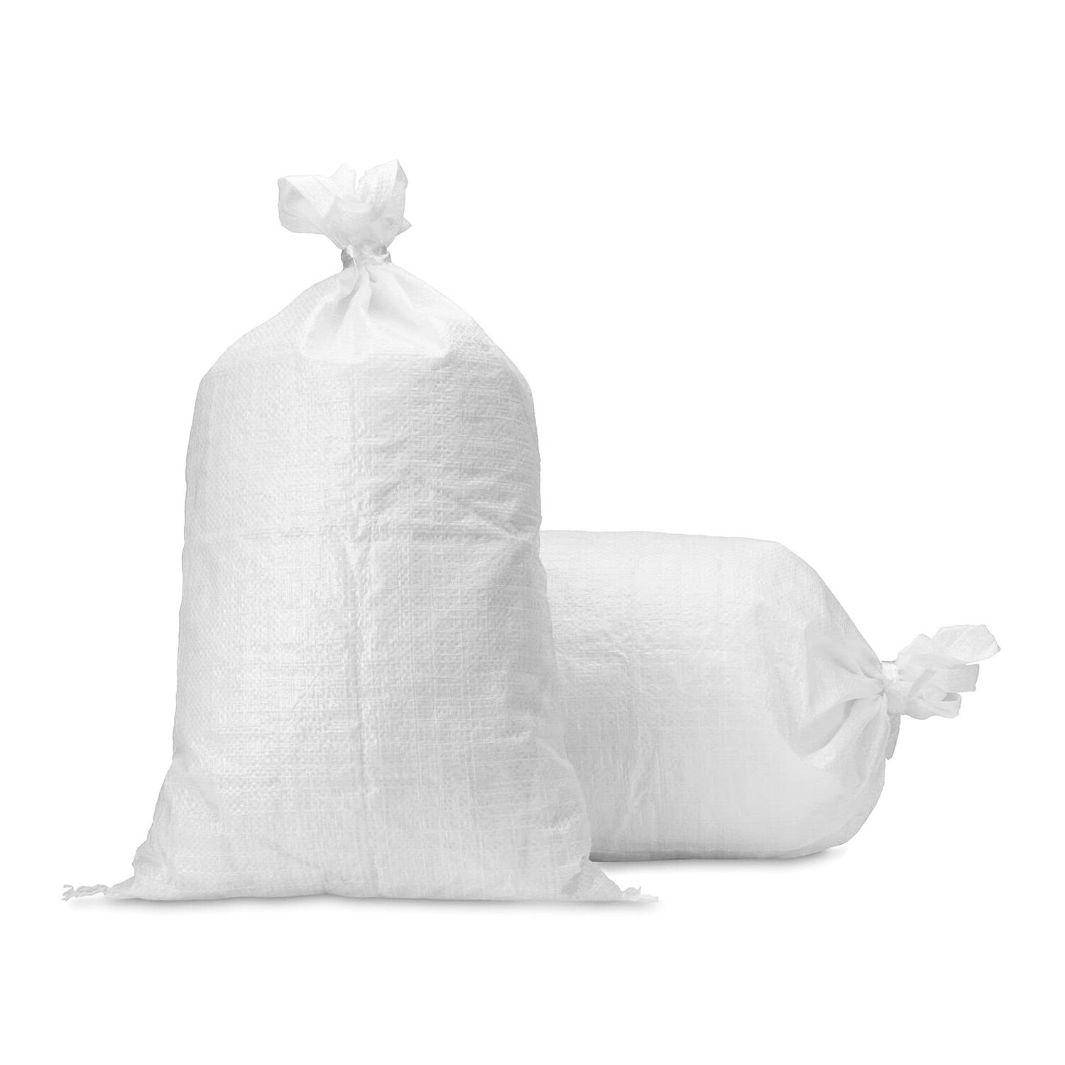 Sand Bags - Empty White Woven Heavy Duty Sandbags with Ties (14" x 26 ...