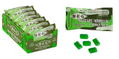 MEG - Military Energy Gum | 100mg of Caffeine Per Piece + Increase ...