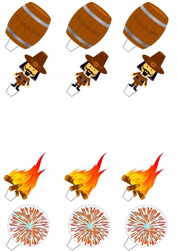 Bonfire Night - Edible Cupcake Toppers, Fairy Cake Bun Decorations ...