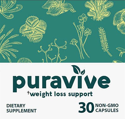 PuraVive Capsules - Weight Loss Support Supplement 30 Non-GMO Capsules ...