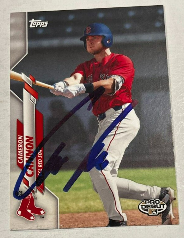 CAMERON CANNON SIGNED 2020 TOPPS PRO DEBUT BASEBALL CARD AUTOGRAPH AUTO ...