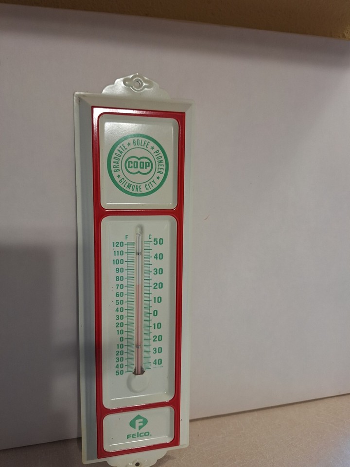 Pair of Vintage COOP Grain Elevator - Felco Advertising Thermometers | eBay