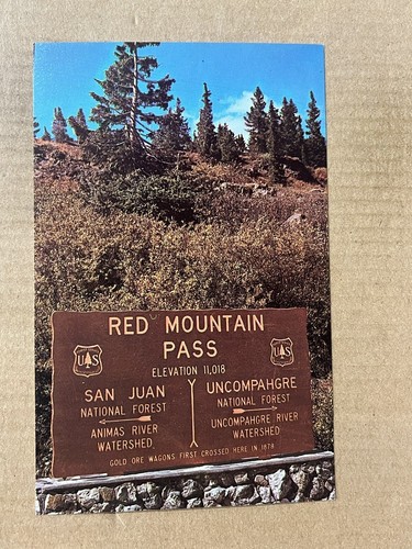 Postcard Ouray To Silverton CO Colorado Million Dollar Highway Red ...