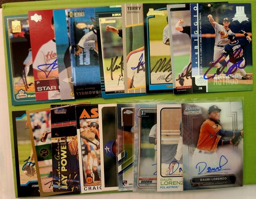 Houston Astros Lot of 18 Autograph Signed Cards Auto Lot Bagwell Biggio ...