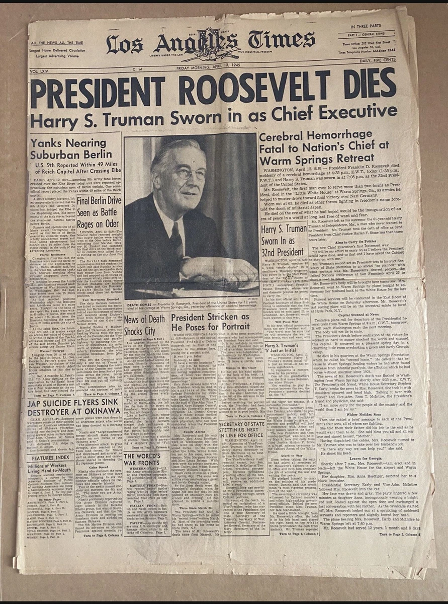 Death Of Roosevelt
