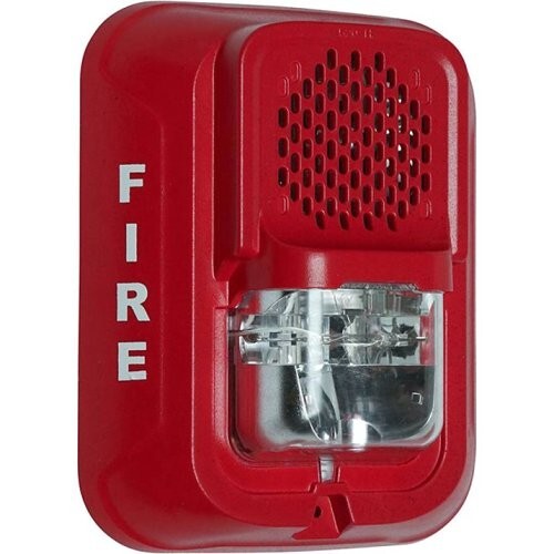 System Sensor P2RL-LF Fire Alarm Low Frequency Horn Strobe Wall Red 2 ...