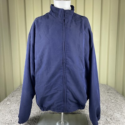 Camp David Jacket Men's Size X-Large Blue Full Zip Pockets Windbreaker ...