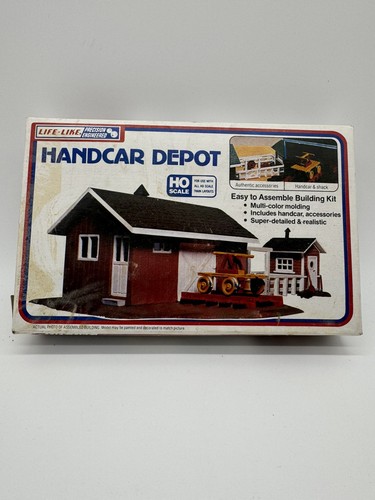 Life-Like HANDCAR DEPOT #1346, BUILDING KIT HO Scale Vtg Contents Are ...