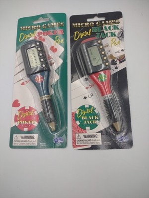 DIGITAL POKER & Black Jack Ball Point Pen by Micro Games Electronic ...