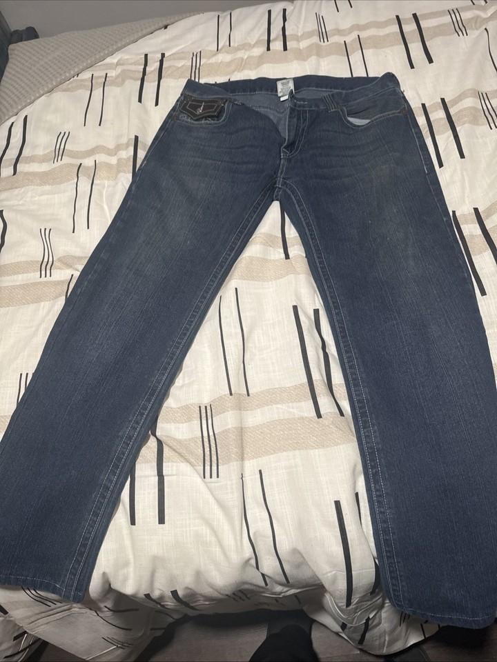 True Religion Men's BOBBY World Tour Straight Leg Denim Blue Jeans ...