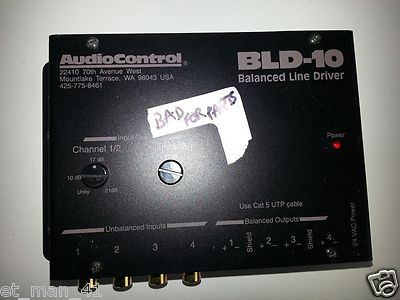 AUDIO CONTROL AUDIOCONTROL BLD-10 BALANCED LINE DRIVER 4CH RCA TO CAT5 ...