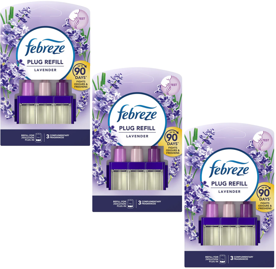 3x 20ml 3volution Febreze Ambi Pur 3Volution Plug In Refills 90 Days ...