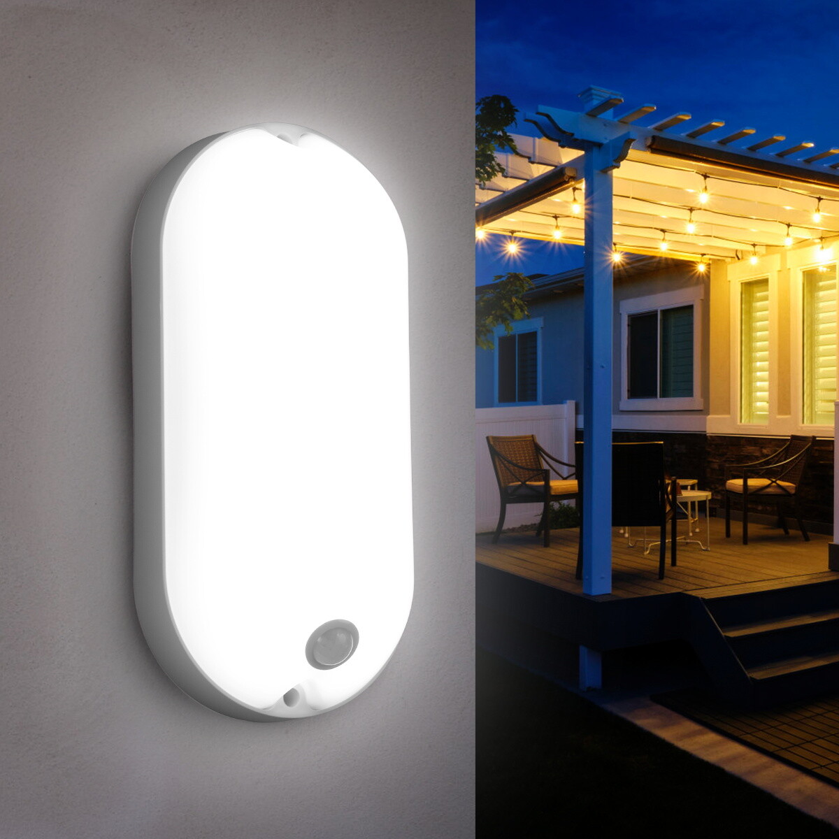 Landscape Curved Stair Light ArcSense Motion Sensor Outdoor Wall Light