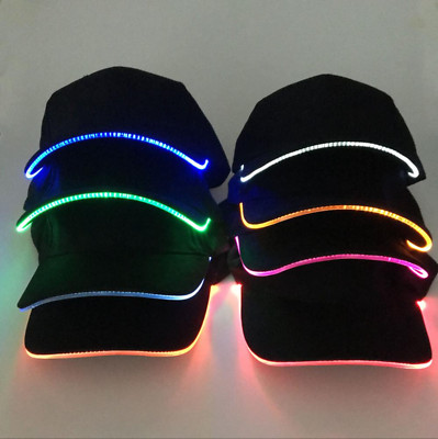 LED Light Up Luminous Baseball Hat Colorful Festival Party Head Cap DJ ...