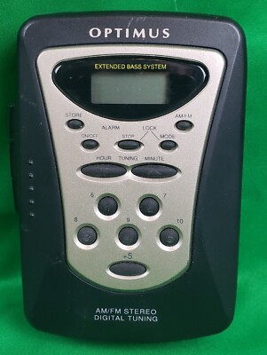Vintage Optimus AM/FM Stereo Cassette Walkman SCP-98 - Radio Shack 14 ...