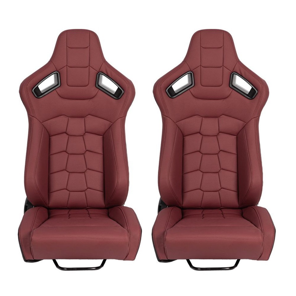 2 PCS Racing Seats for Cars, PVC Leather Reclinable Bucket Seats W ...
