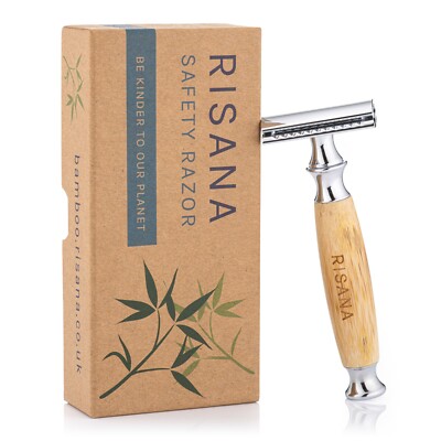 Double Edged Safety Razor - Bamboo Eco-Friendly - Polished Silver by ...