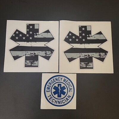 EMT EMERGENCY MEDICAL TECHNICIAN DECALS LOT OF 4 NEW STICKERS VINYL | eBay