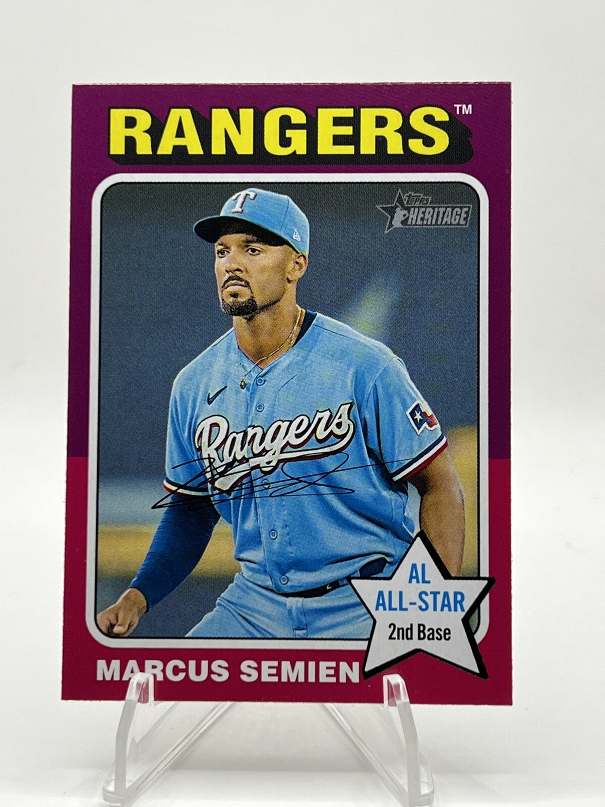 2024 Topps Heritage 127 Marcus Semien Texas Rangers Baseball Card | eBay