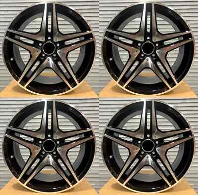 Set 4 19" Wheels For Mercedes C300 C250 CLA250 E300 GLC 19x8.5+45 5x112 ...