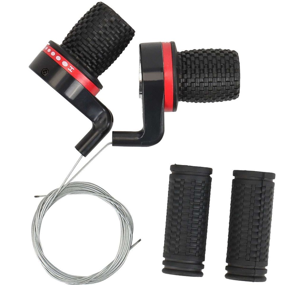 Bicycle Shift Levers Handle Bike Twist Grip Gear Cycle Speed Handlebar ...