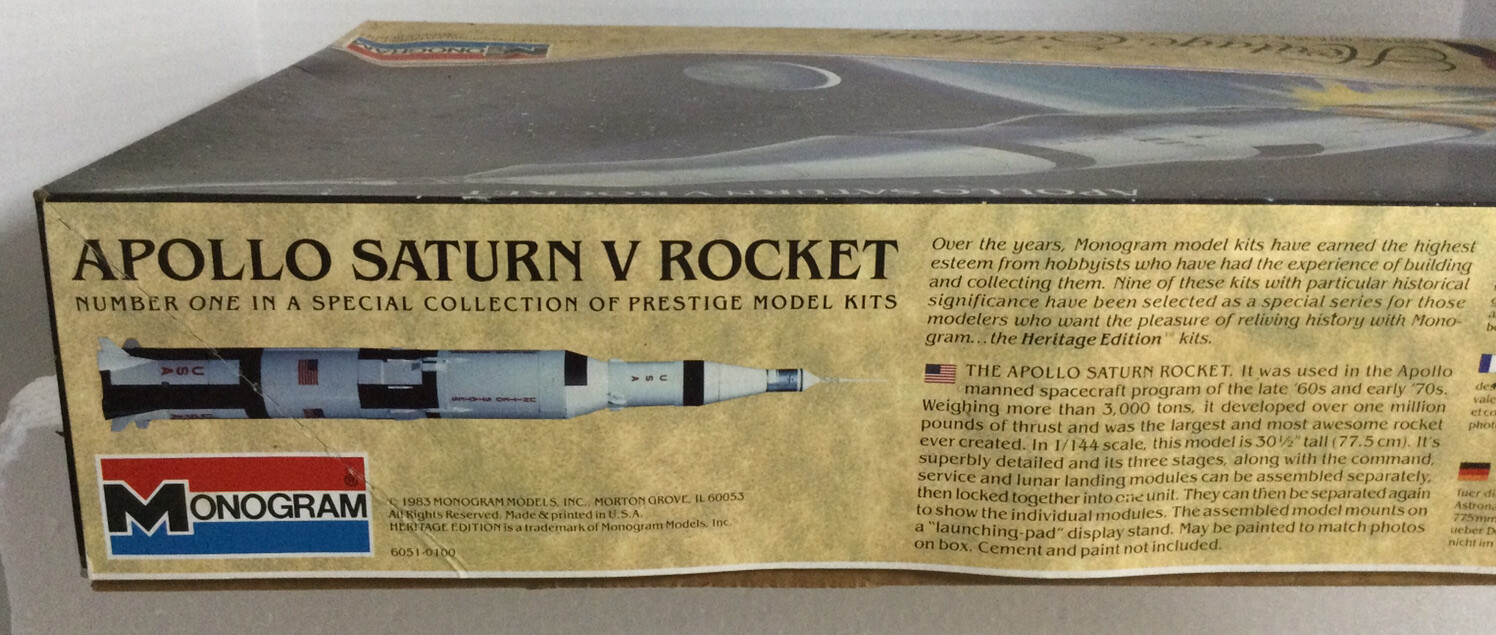Monogram 1 144 Scale Apollo Saturn V Rocket 6051 for sale online | eBay