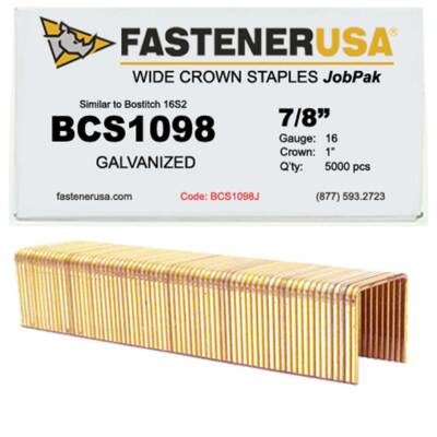 7/8" LEG x WIDE CROWN 16GA GALV 16S2 STAPLES 5,000ct | BCS1098J | eBay