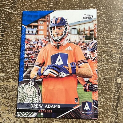 Drew Adams 2022 Topps Premier Lacrosse League PLL Blue Parallel Card ...