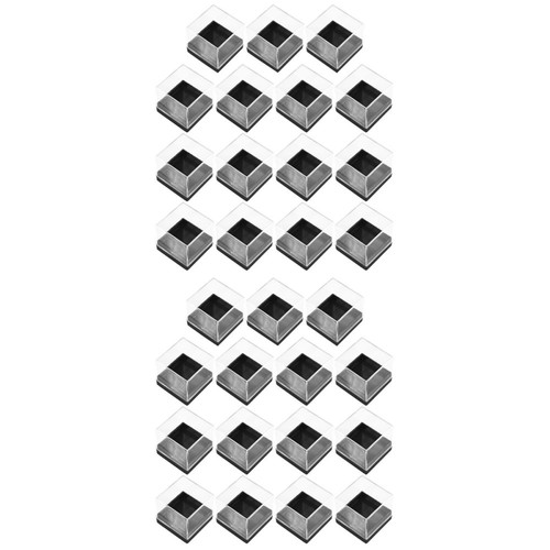 2 Pack Transparent Display Box Stone Square Rock Cases Collection | eBay