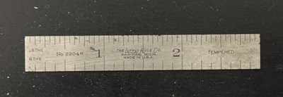 Lufkin No 2204R Tempered 3” Rule Machinist | eBay