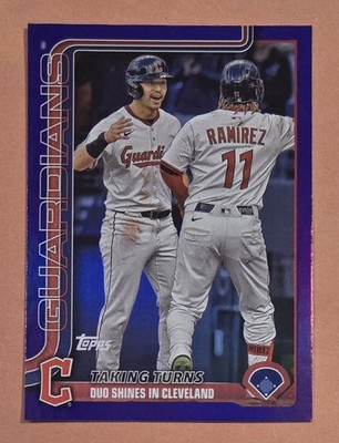 Jose Ramirez Steven Kwan 2025 Topps Update Purple Foil 248/250 Card # ...