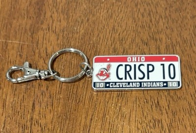 Cleveland Indians Coco Crisp CRISP10 license Plate Keychain Chief Wahoo ...