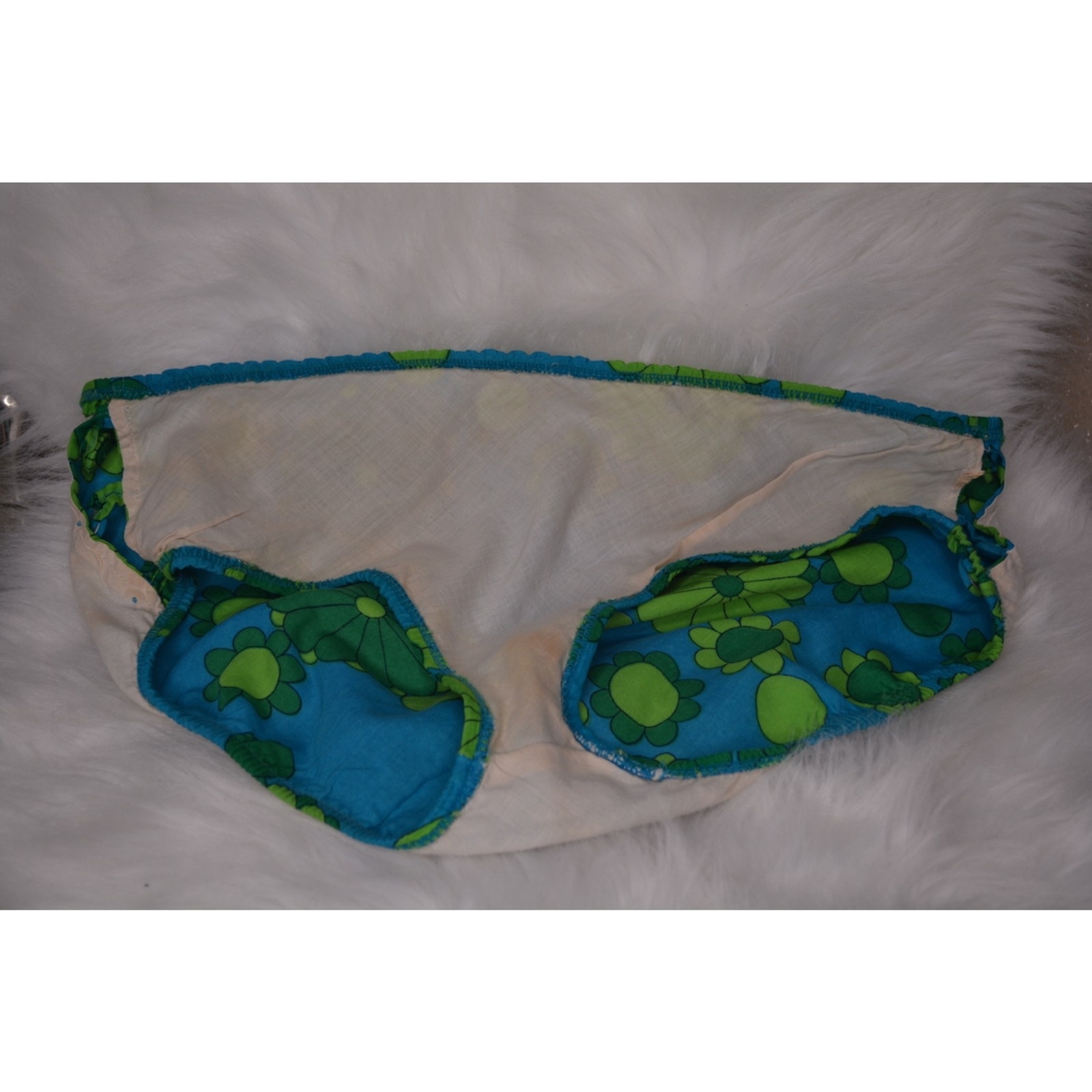 1960's Floral Cotton Bikini Low Rise Bottoms - Gem