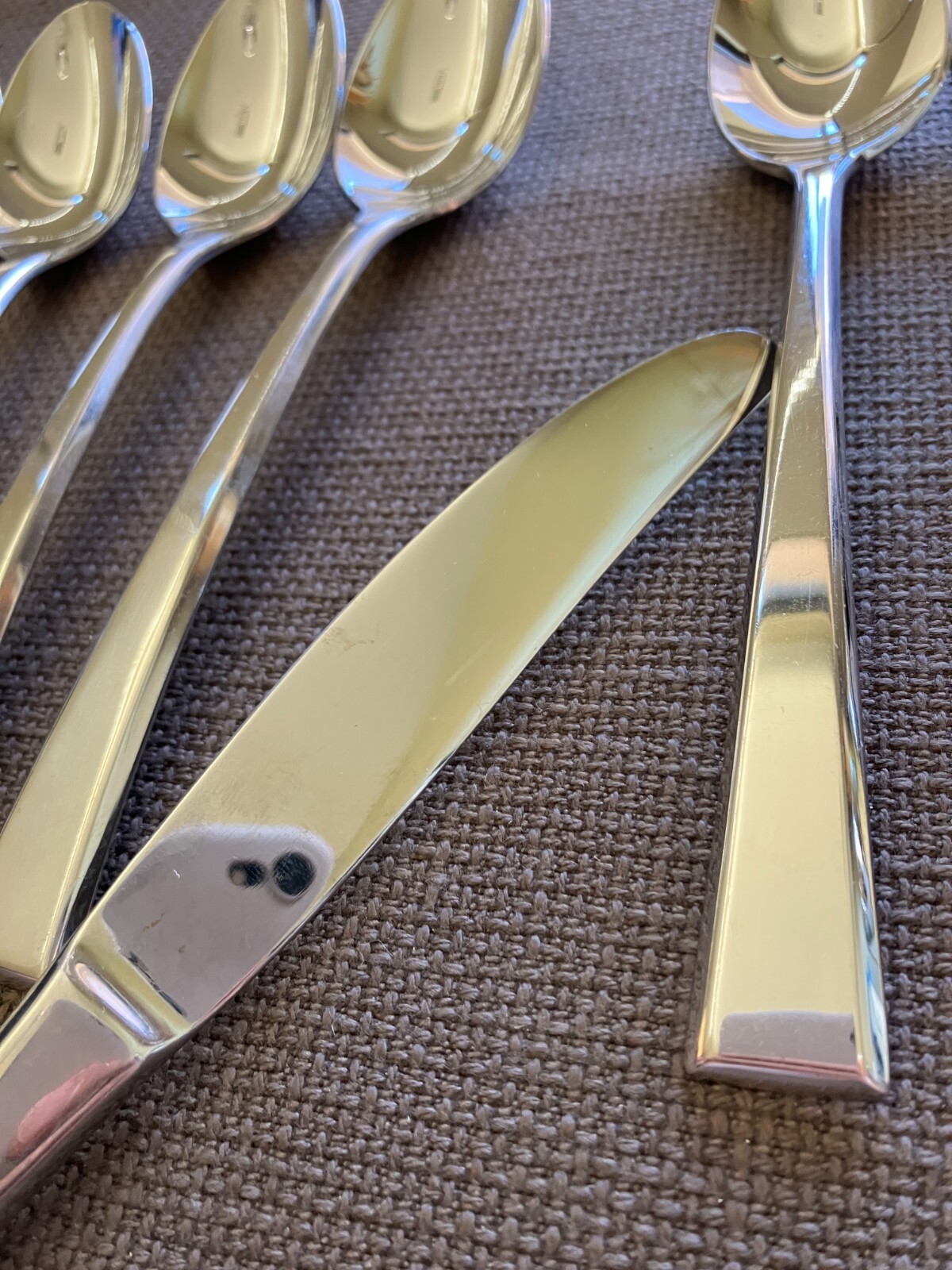 11 Pc Yamazaki EPOCH Patrick Meyer Stainless Flatware Knife & 10 Soup Spoons | eBay