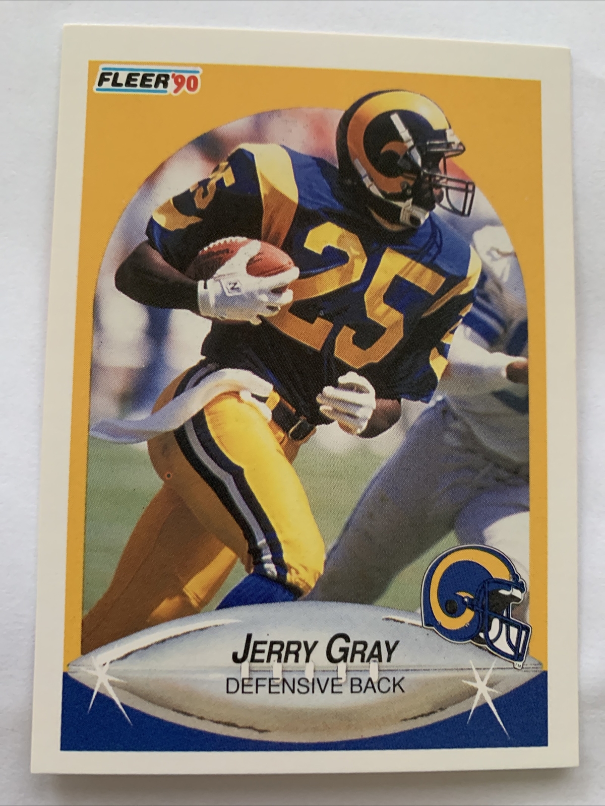 1990 Fleer Football Card #37 Jerry Gray Los Angeles Rams NmMt Free ...