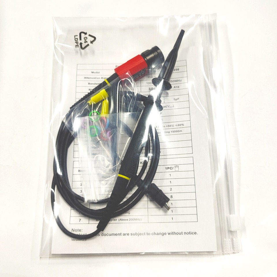 2 Set P4100 Oscilloscope Probe High Voltage 2KV Oscilloscope Clip Probe ...