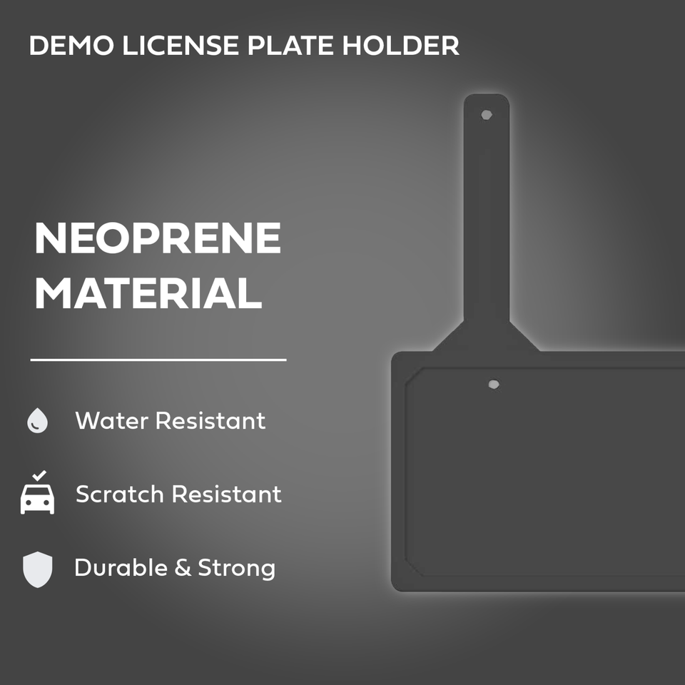 Rubber Demo License Plate Holder for Dealer Demo Tags & License Plates ...