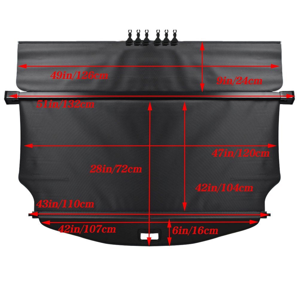 New For 18-20 Chevy Equinox Cargo Cover Privacy Trunk Tonneau ...