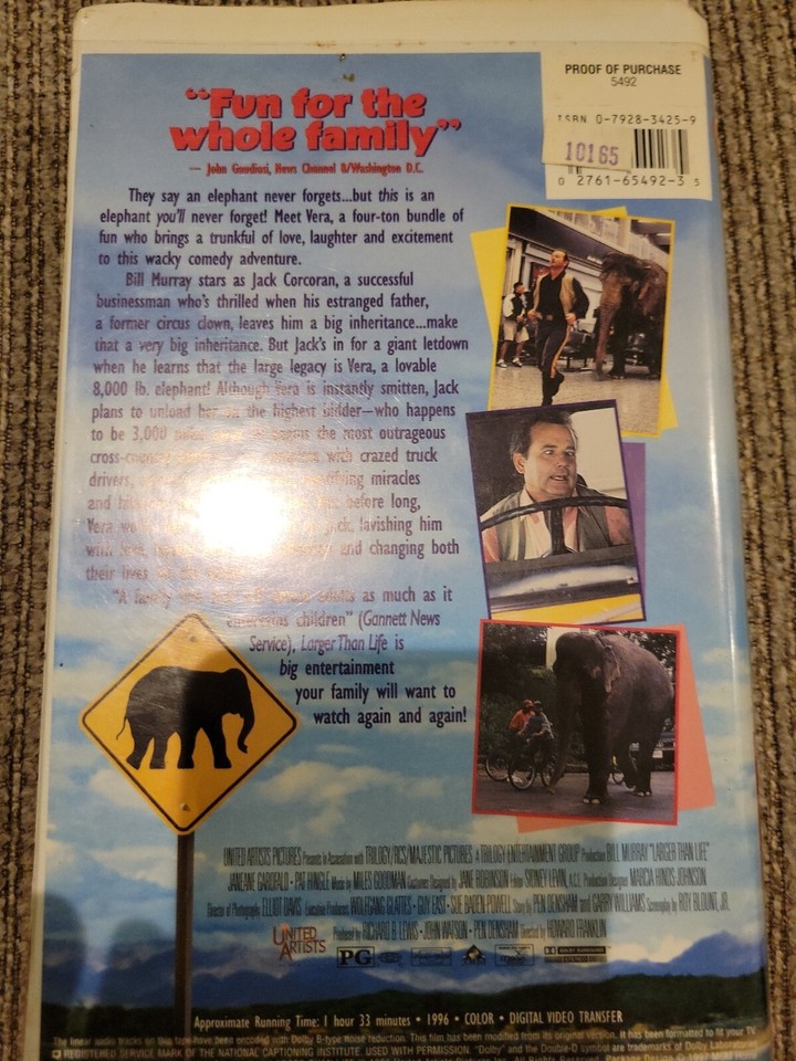 Larger Than Life (VHS, 1997, Clamshell Family Treasures) MGM | eBay