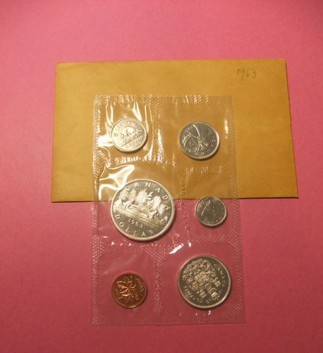 1963 Canada Silver Dollar 6-Coin Display Set in Plastic Wafer - No CoA ...