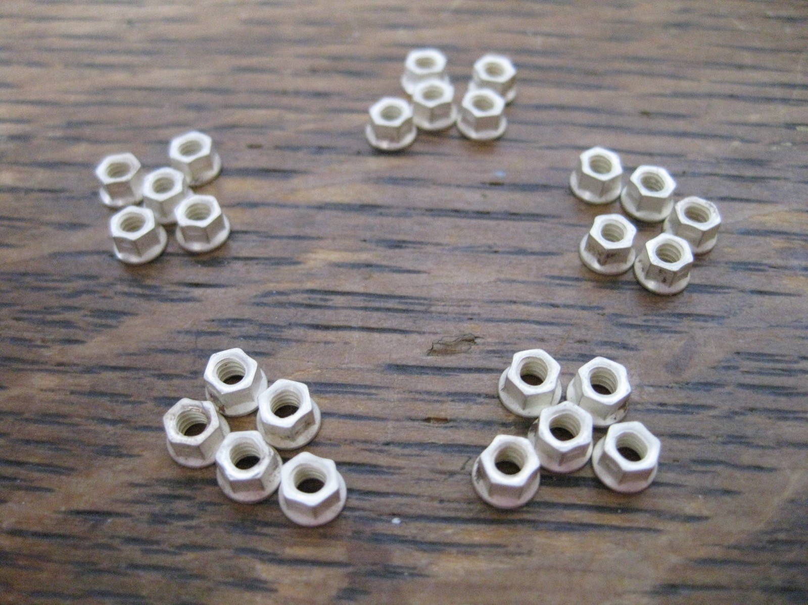 25 Mil Spec Aerospace MS21043-3 Silver Plated Stainless Steel Hex Lock ...