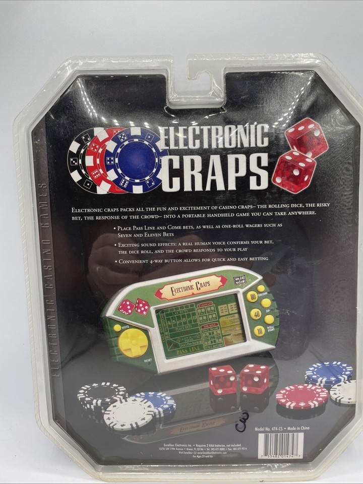 Electronic Craps Handheld Game Gambling Casino Excalibur 474-CS | eBay
