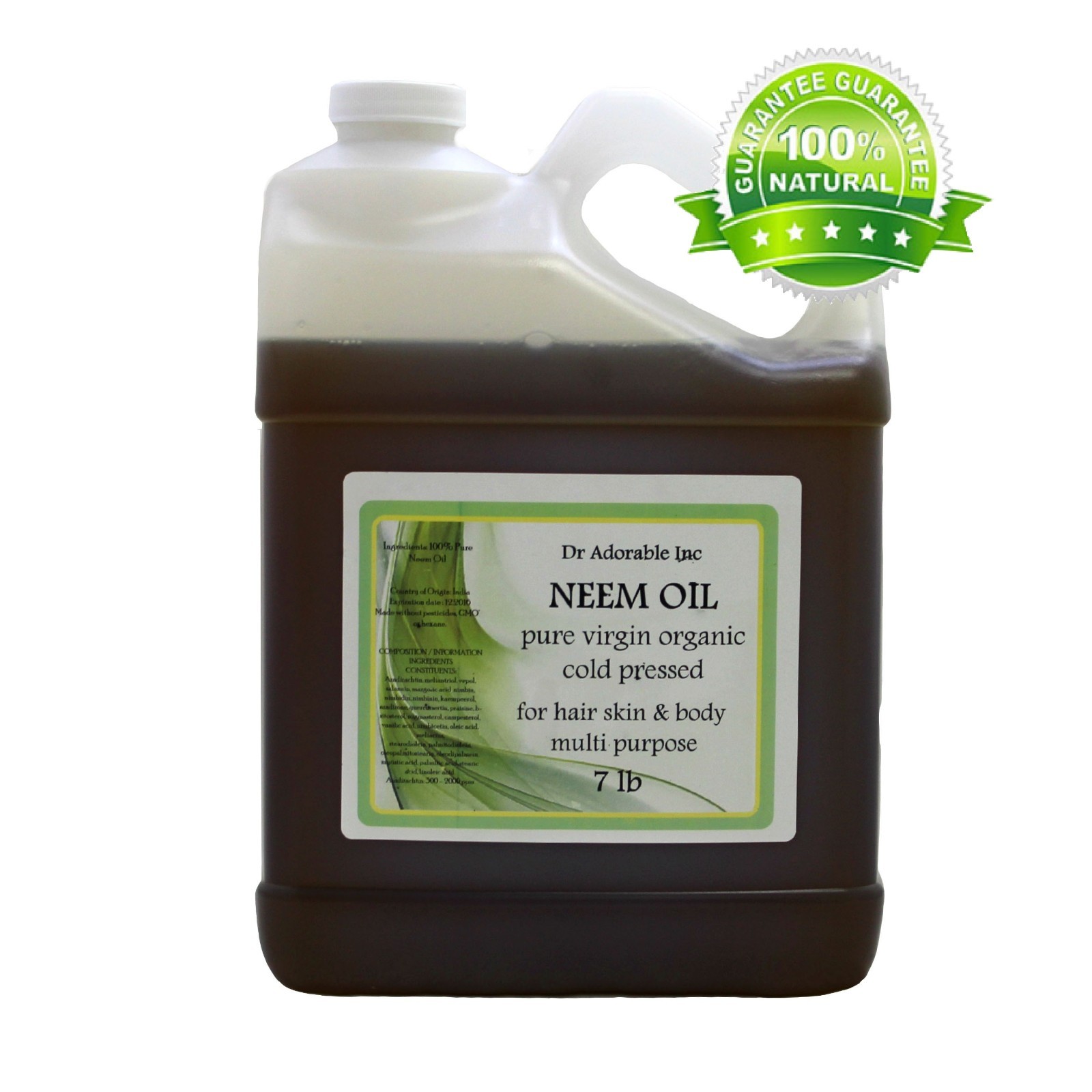 PURE RAW NEEM OIL ORGANIC, COLD PRESSED VIRGIN 2 4 8 16 36 oz- Gallon ...