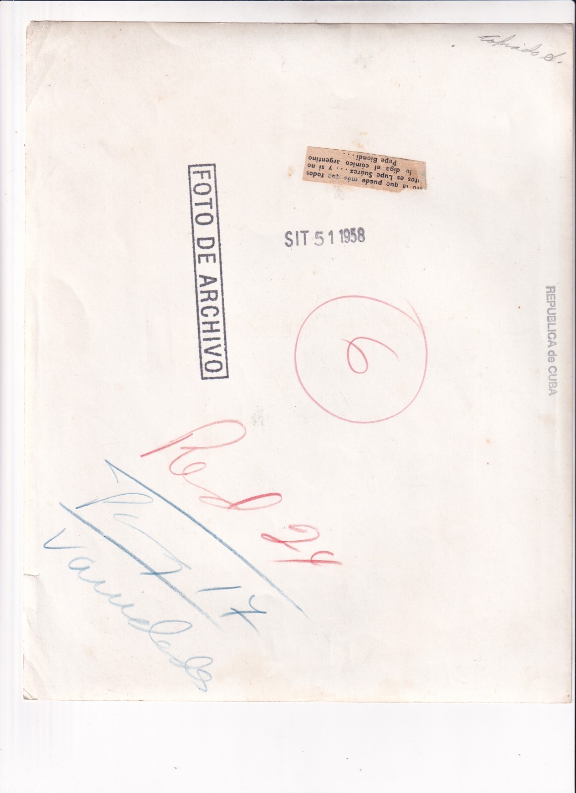 CUBAN OUTSTANDING ACTRESS LUPE SUAREZ FUNNY IMAGE CUBA 1958 VTG Photo Y ...